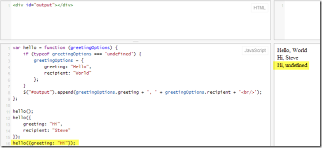 Passing Default Parameter Objects In JavaScript Blog
