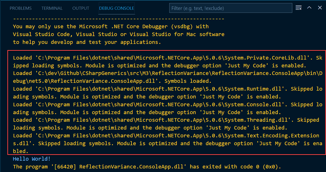 VS Code Disable Logging Loading Symbols Blog